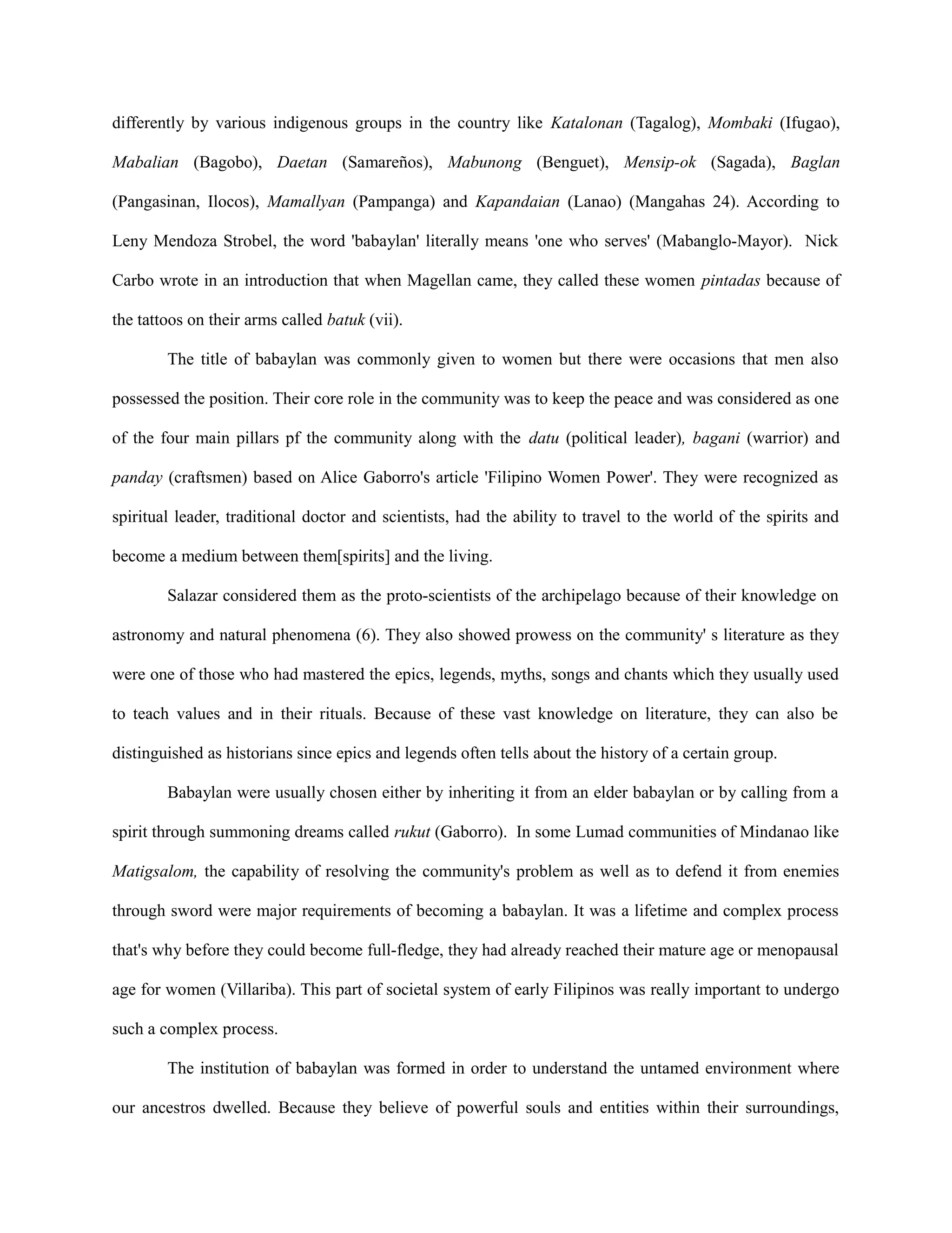 From Priestess to Monsters: The Babaylan Before and During the ...