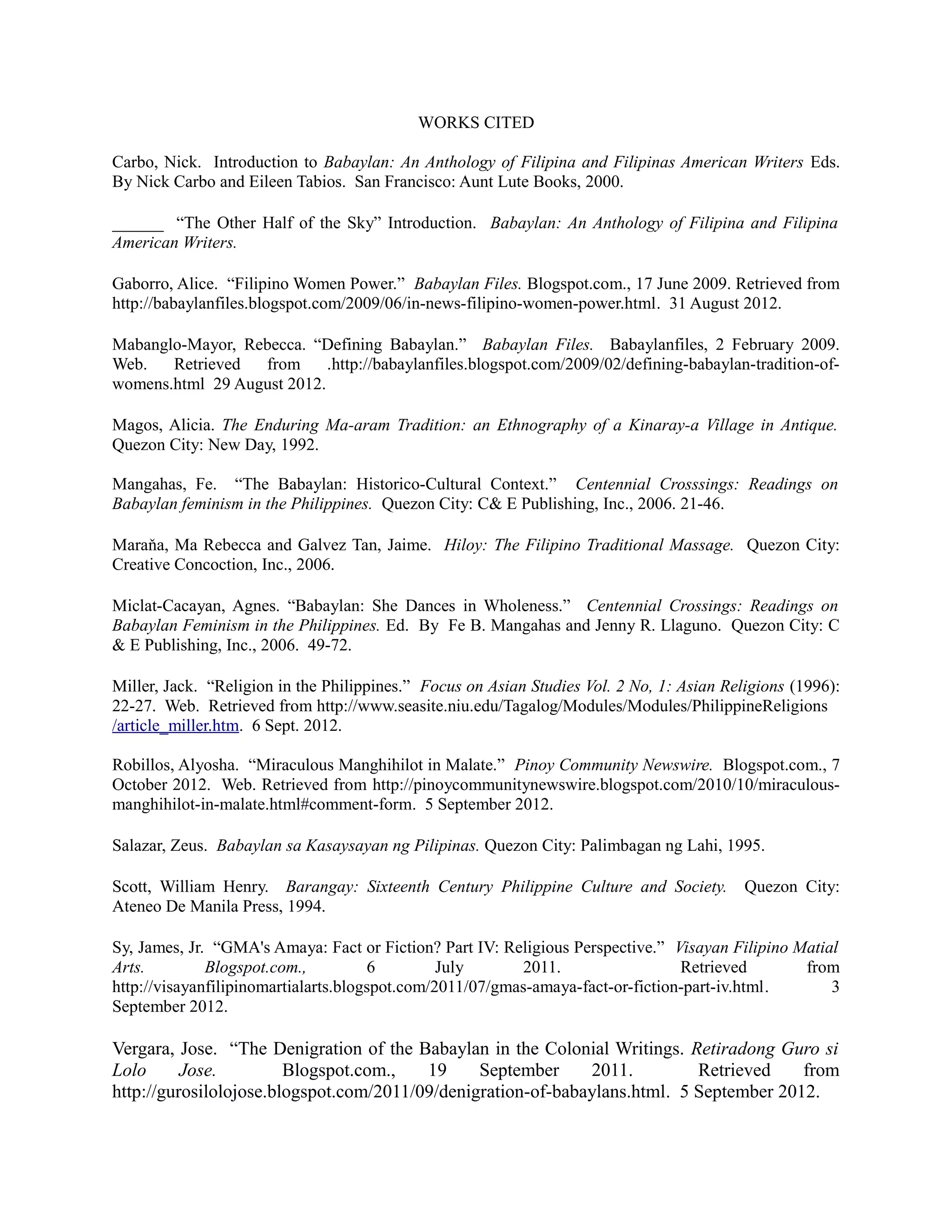 From Priestess to Monsters: The Babaylan Before and During the ...