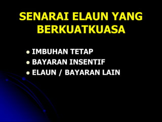 PERINTAH AM Bab B :Elaun-elaun dalam perkhidmatan | PPT