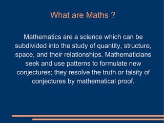 Maths Project Group T3_E1 | PPT