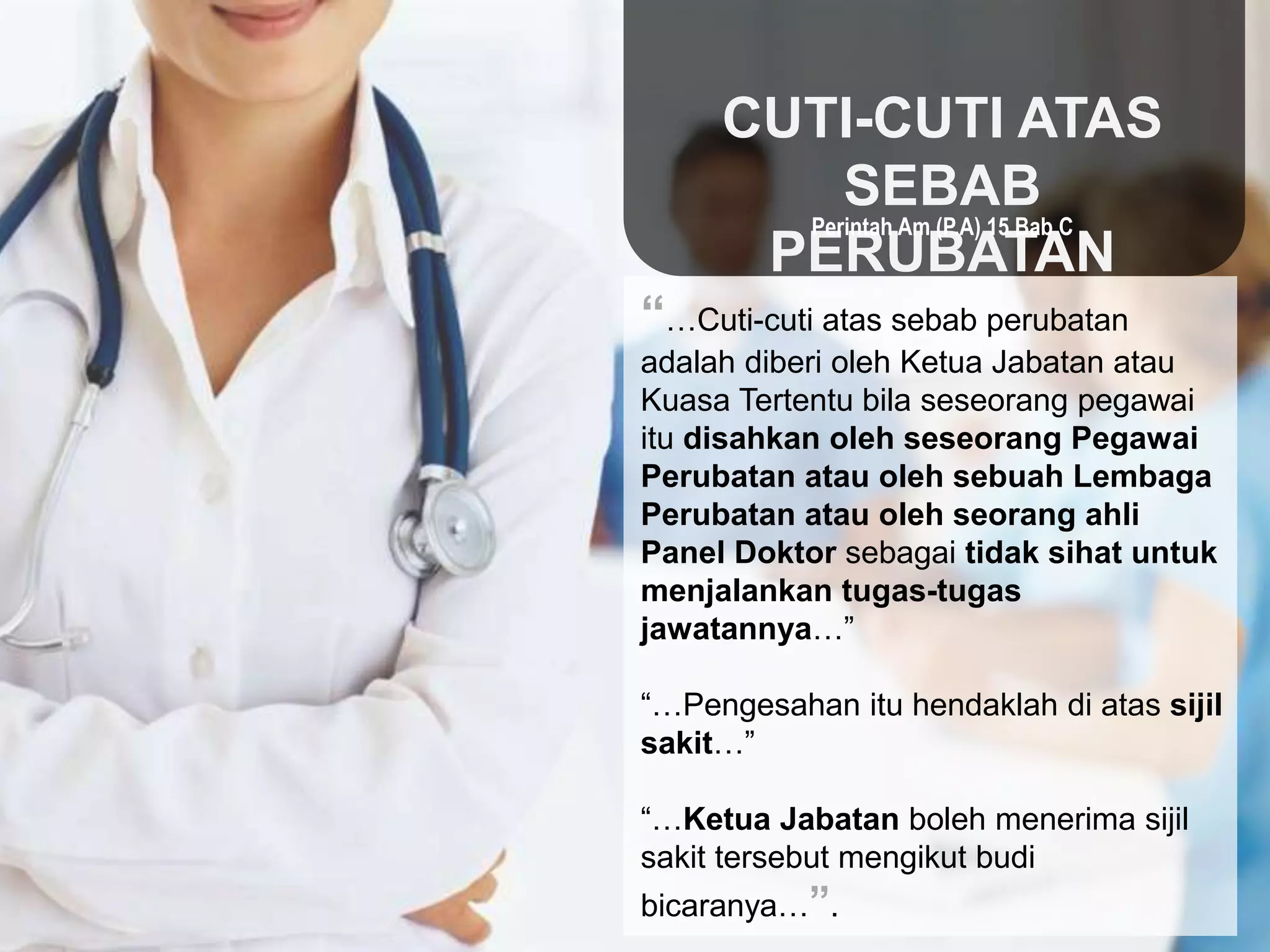 Bab C (cuti) 12/01/2015 (Taklimat) | PPTX