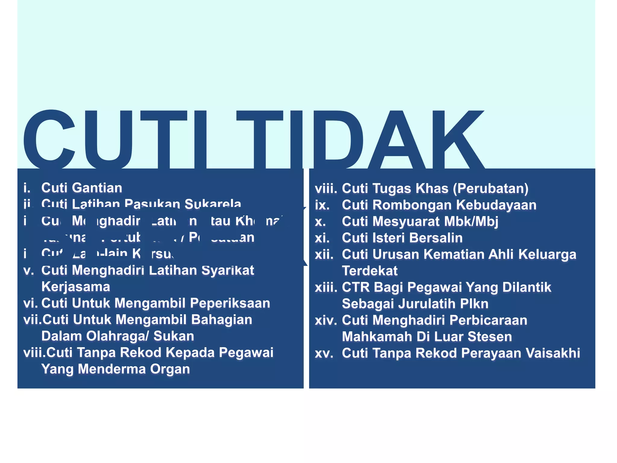 Bab C (cuti) 12/01/2015 (Taklimat) | PPTX