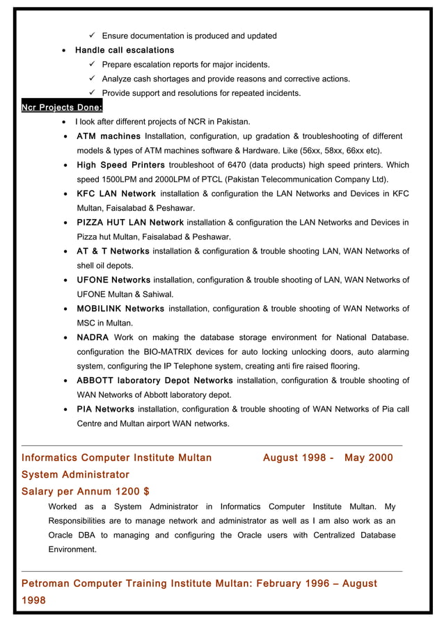 Tanveer Ahmad Complete Cv | PDF