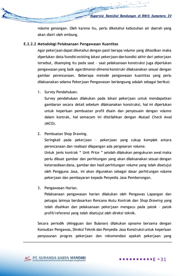 Bab e. uraian pendekatan, metodologi dan program kerja | DOCX