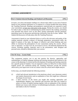 Ba b ed_pedagogy_1_course_outline_2011-12 | PDF