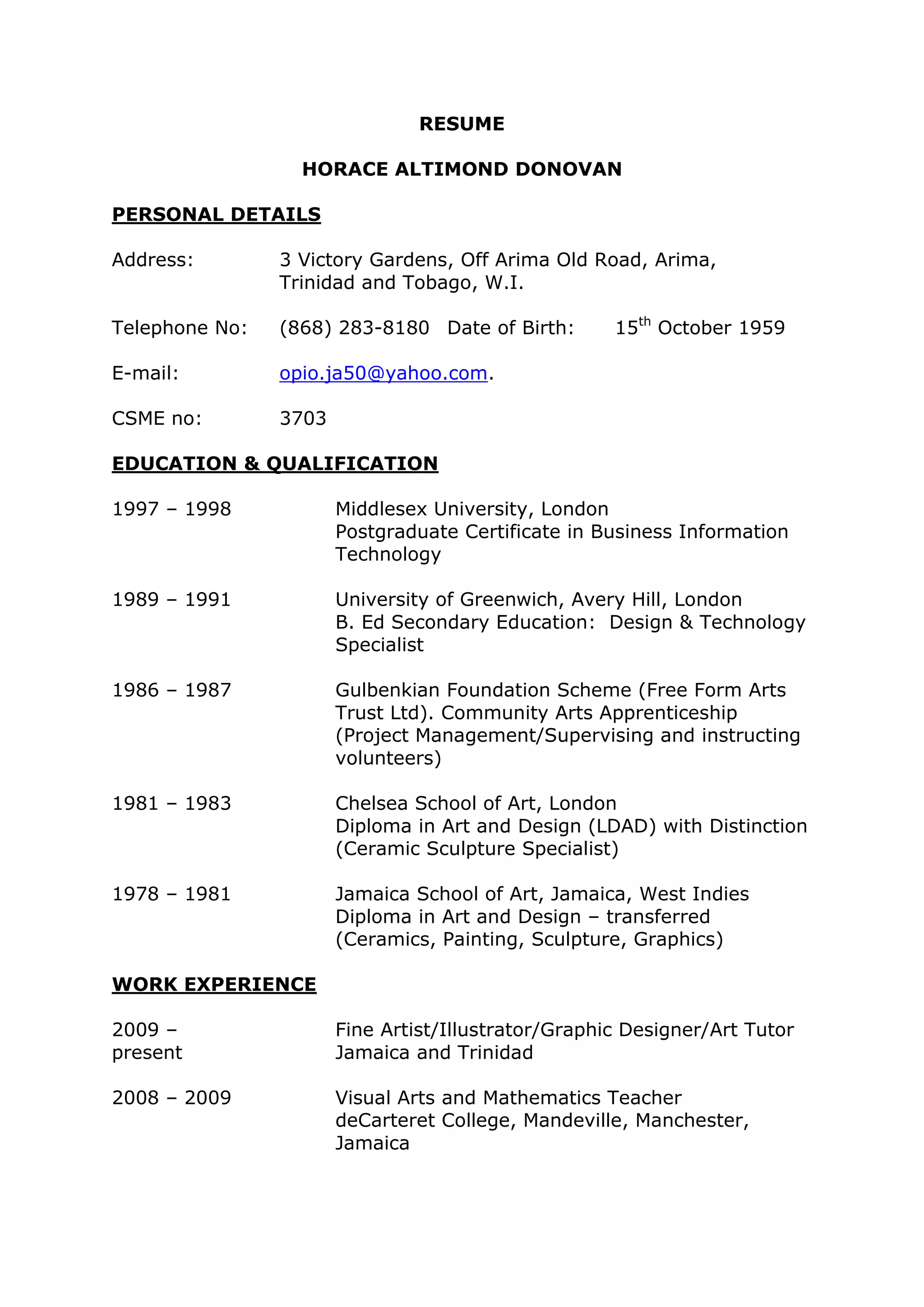 RESUME Sept. 9th | PDF