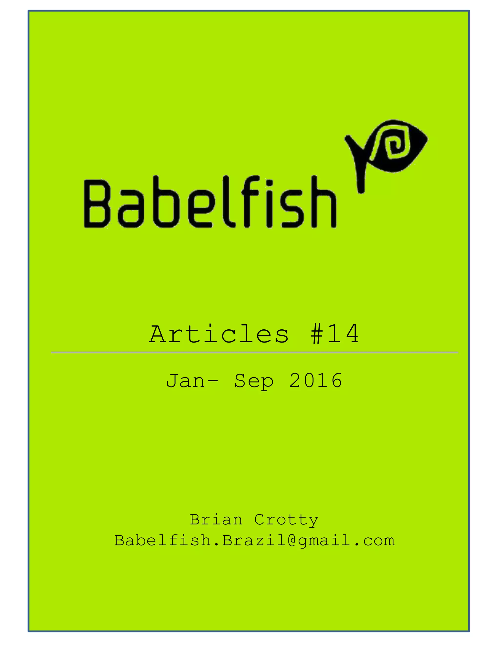 Babelfish Articles Jan-Sep 2016 12-09-16 final | DOCX | Internet ...