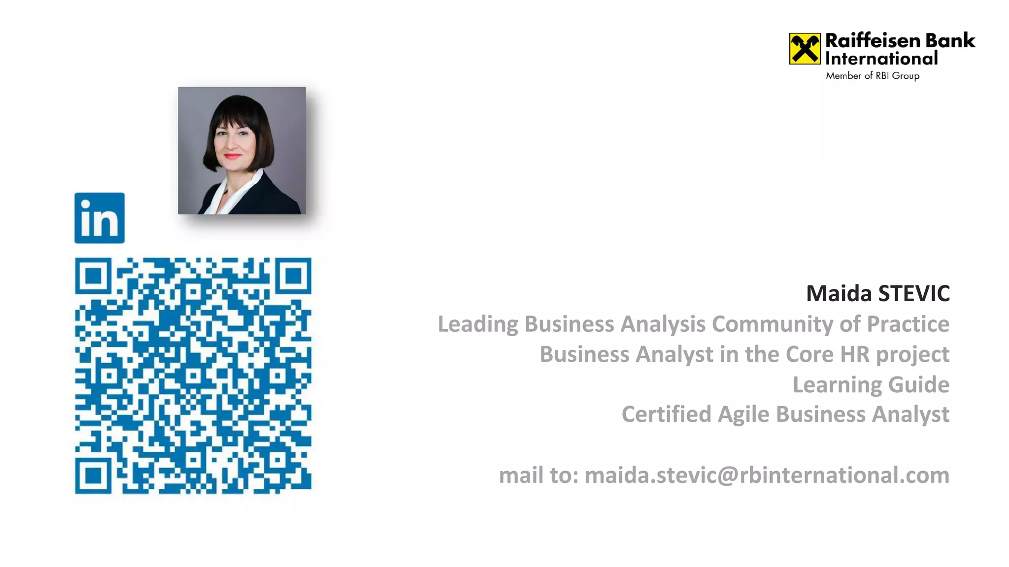 BA and Beyond 20 - Maida Stevic - Communities of Practice Generation 3. ...