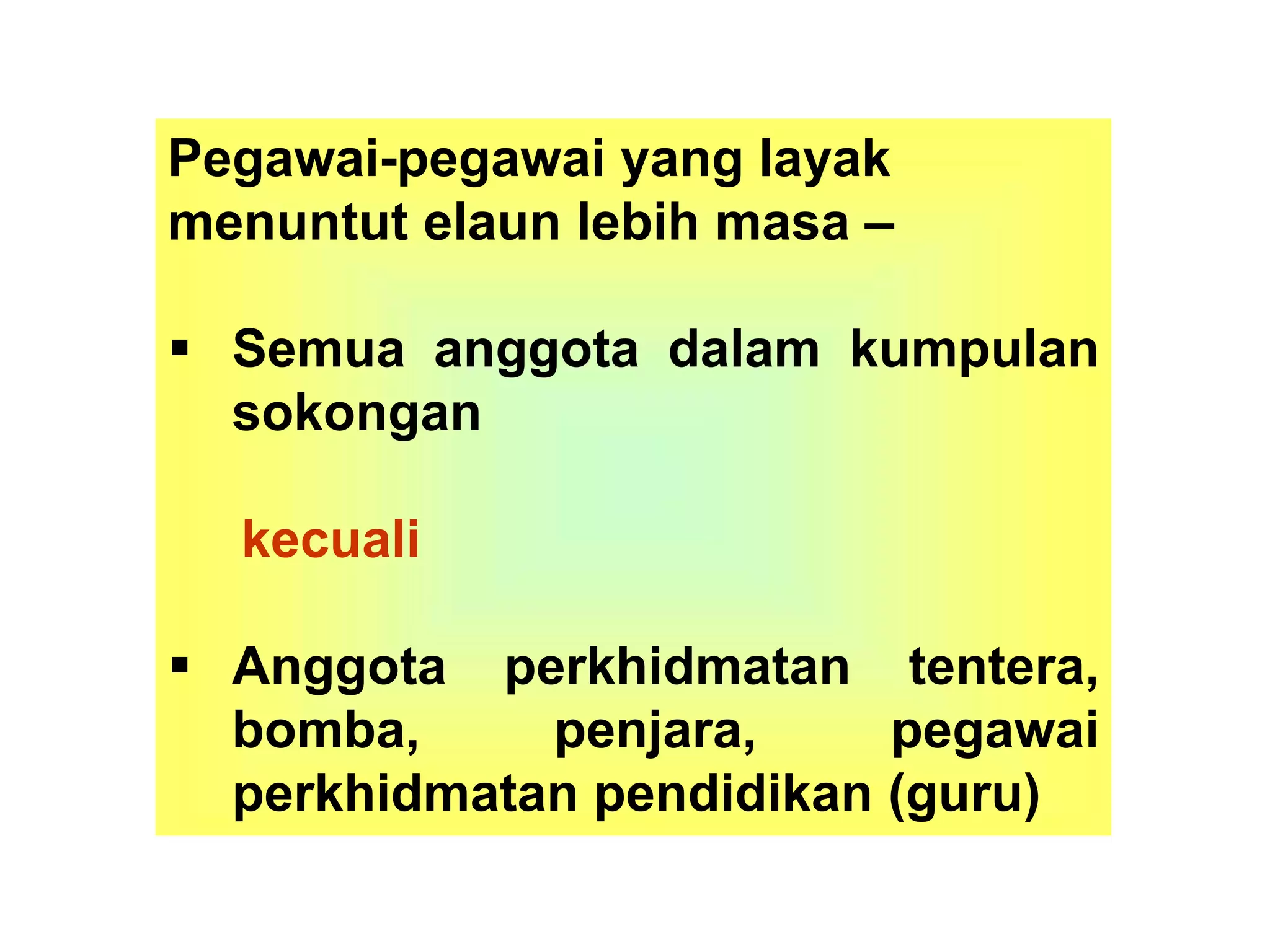 PERINTAH AM BAB G : Waktu bekerja & lebih masa | PPTX