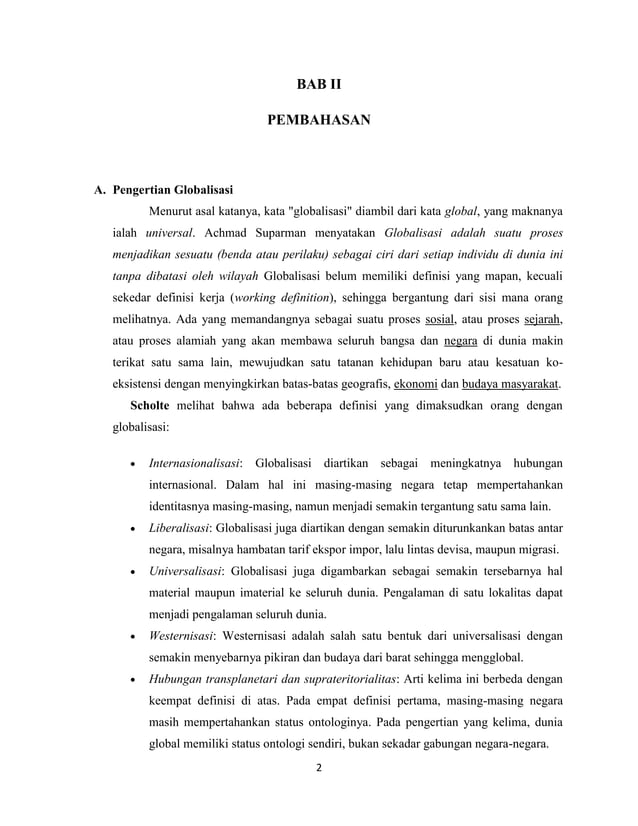 Makalah Lengkap Globalisasi | DOCX