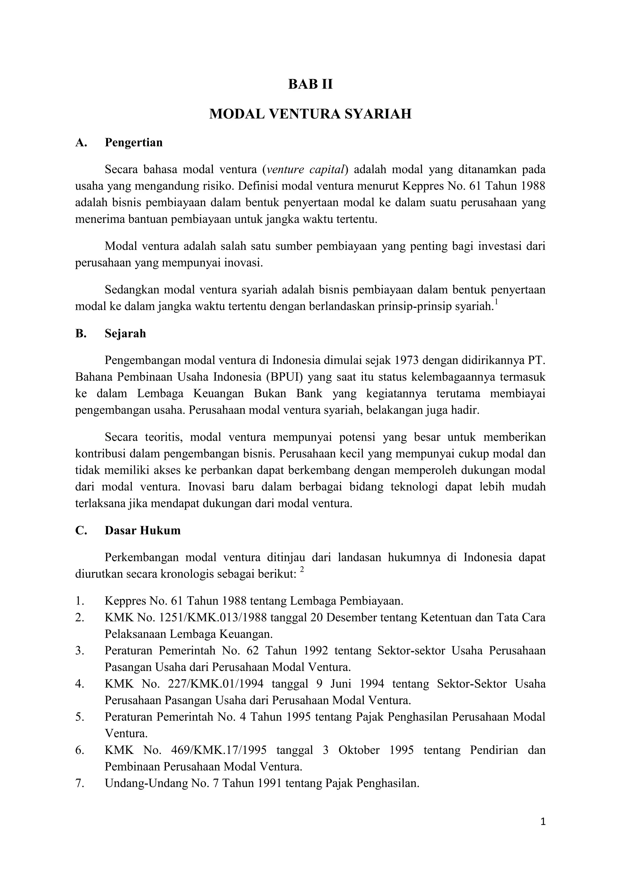 modal ventura syariah | DOCX