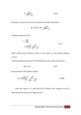 Fisika Zat Padat "Model Einstein" | DOCX