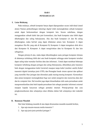 Makalah Komunikasi Data dan Jaringan | DOCX