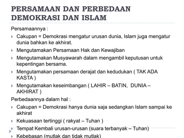 Demokrasi Dalam Islam | PPTX