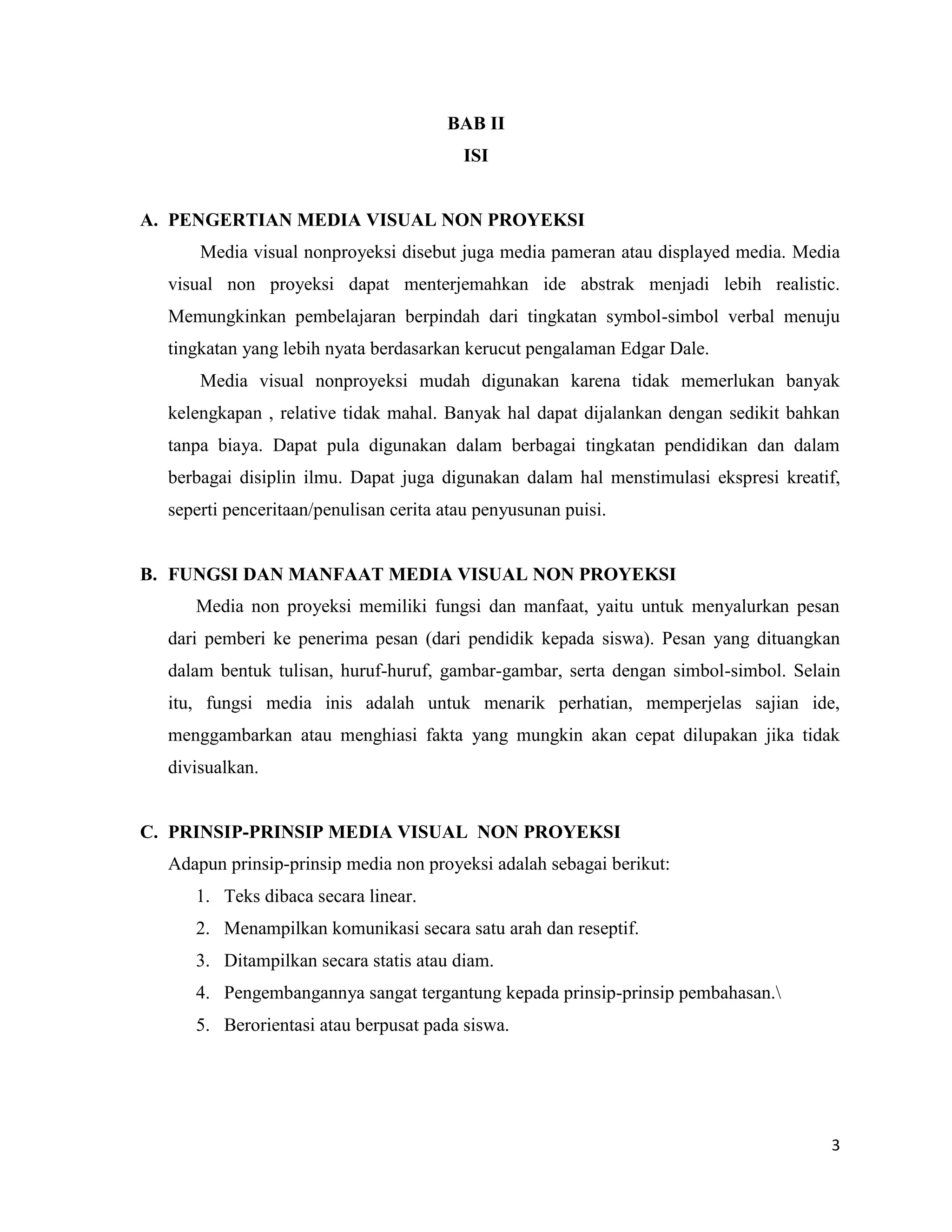 media visual non proyeksi | DOCX