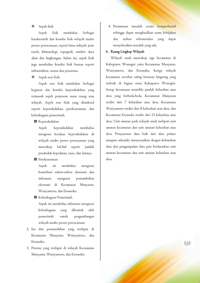 Bab i Proposal Teknis Studio Perencanaan Wonogiri Kelompok 4a | PDF