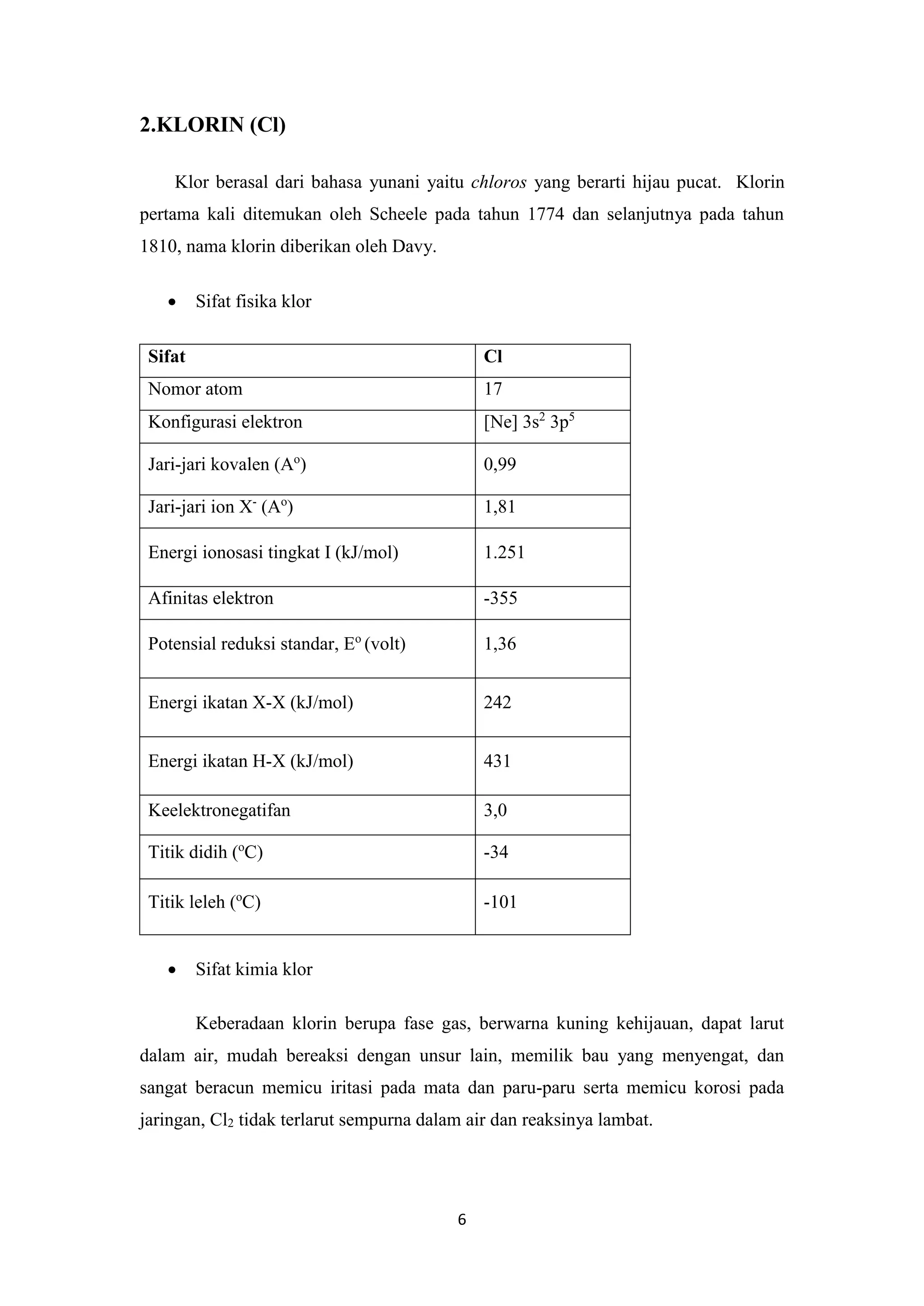 makalah golongan VII A dan kegunaannya | DOCX
