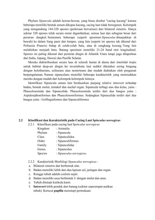 Sipunculus norvegicus | DOCX