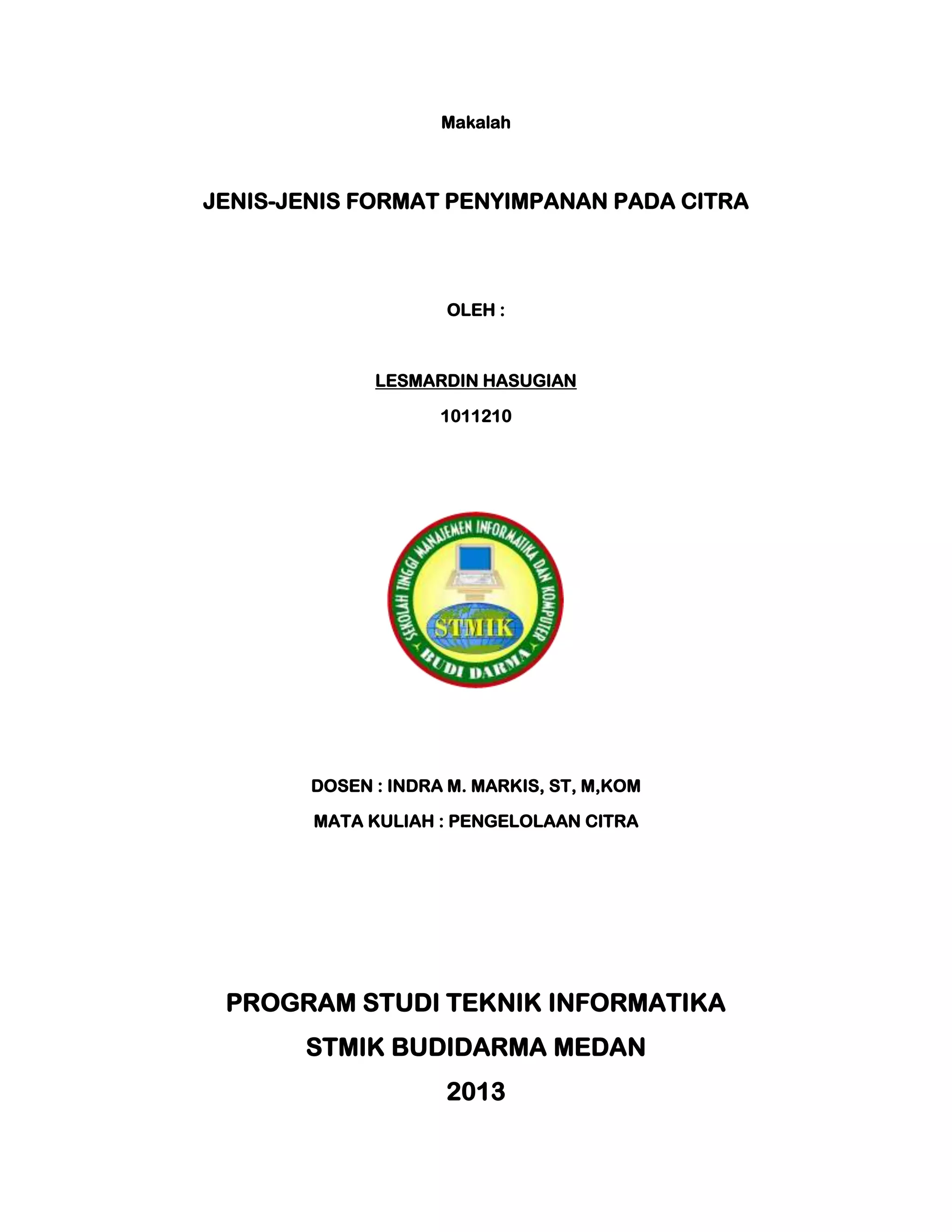 Jenis-Jenis Format Citra | DOCX