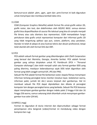 Jenis-Jenis Format Citra | DOCX