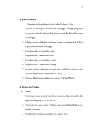 Bab 1 Pendahuluan Aplikasi Kependudukan | DOCX