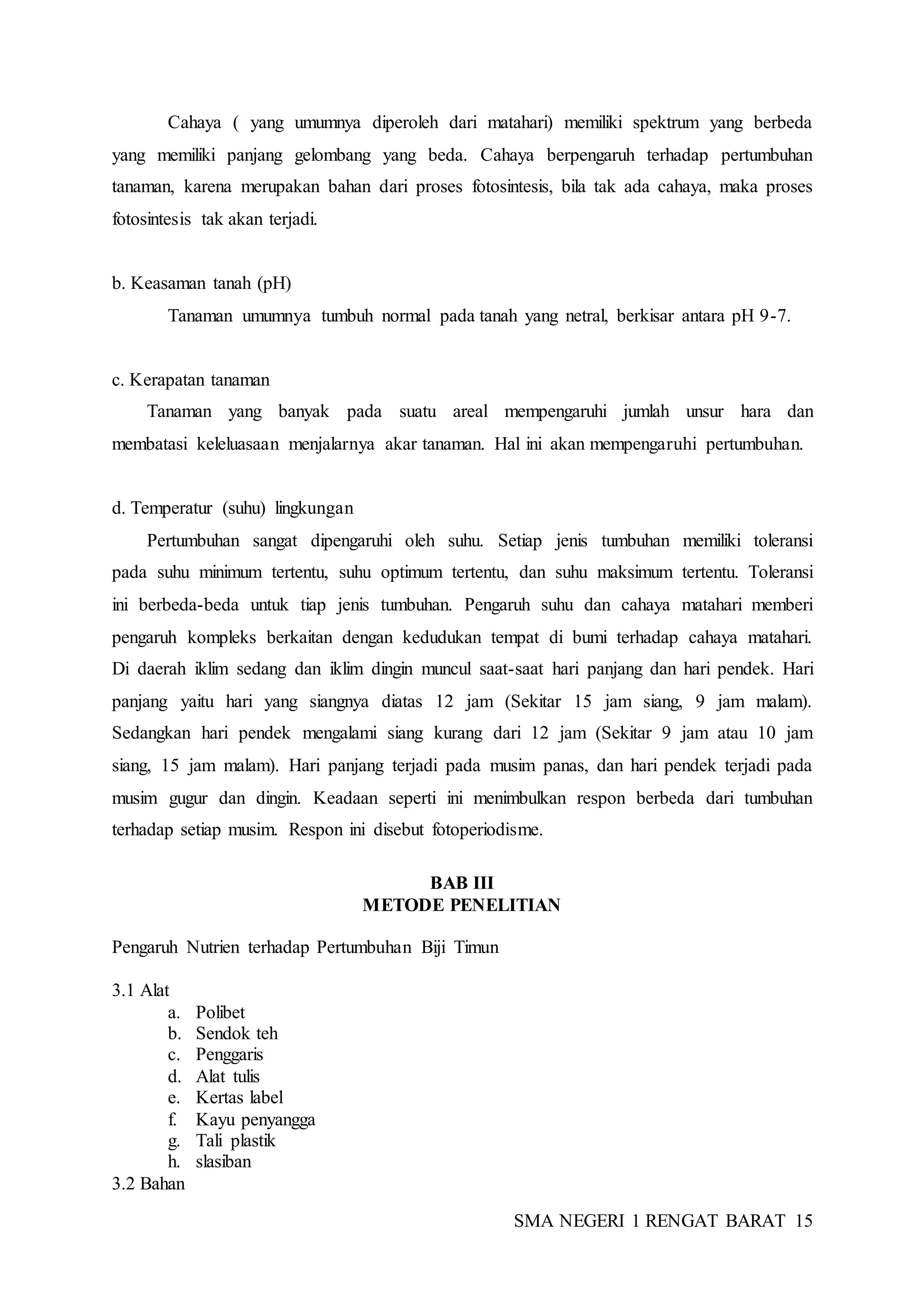 PRAKTIKUM BIOLOGI TIMUN | DOCX