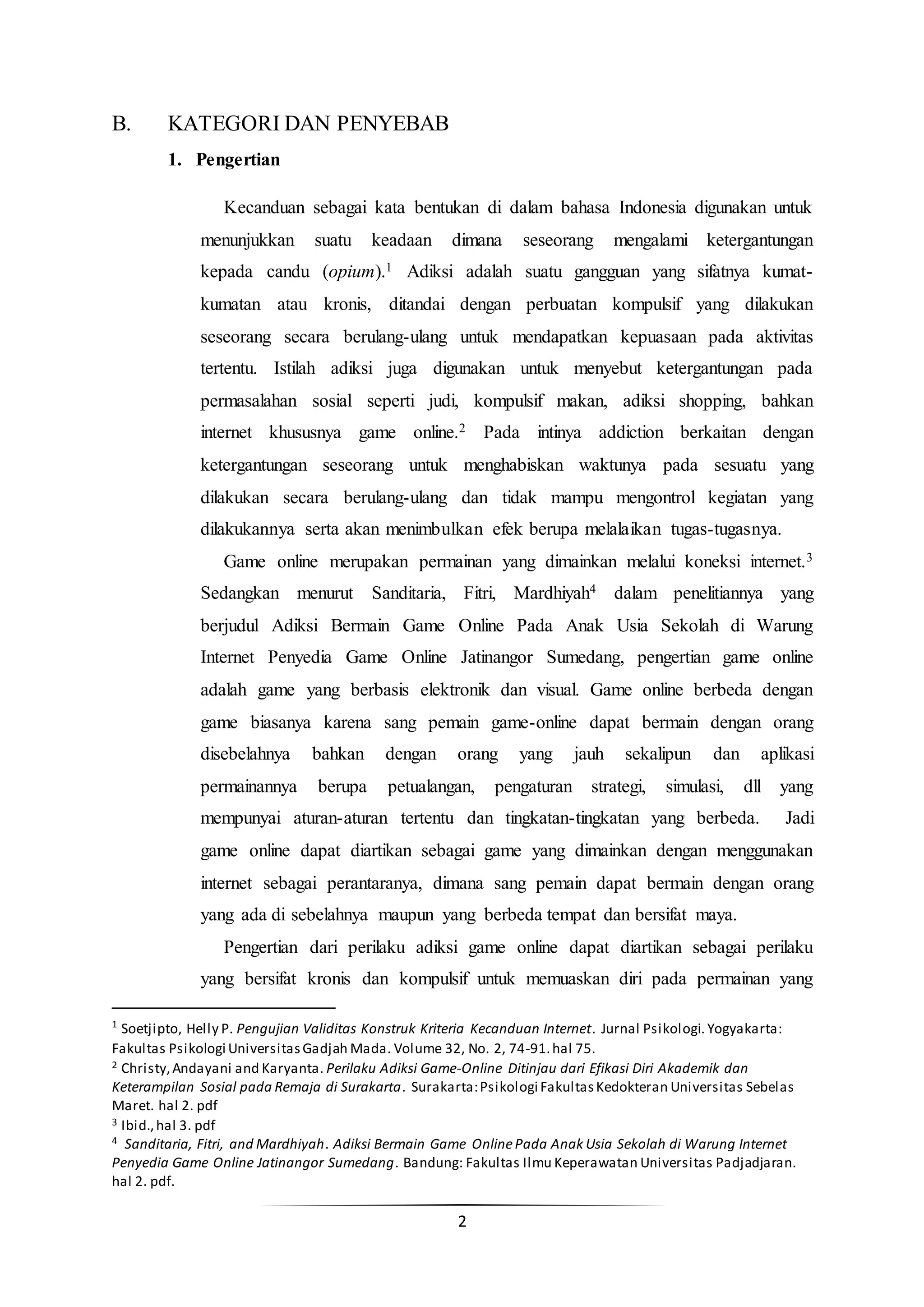 Adiksi Game Online | DOCX
