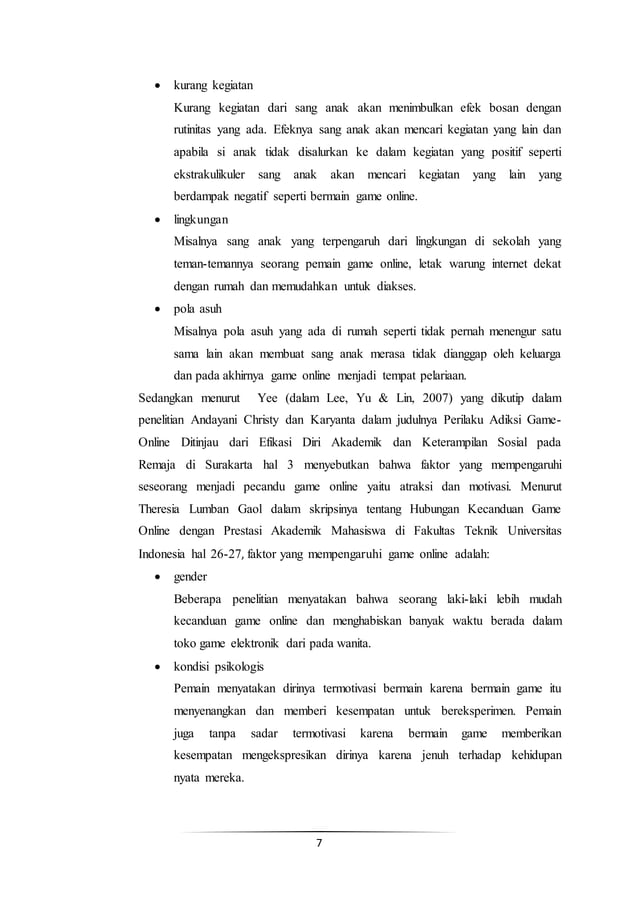 Adiksi Game Online | DOCX