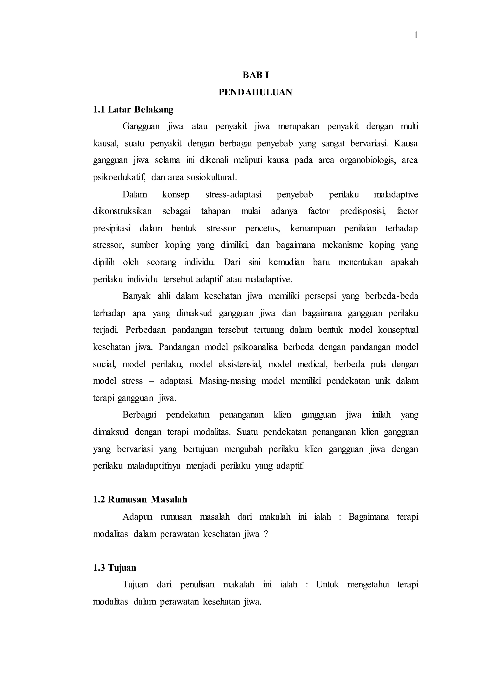 terapi modalitas | DOCX