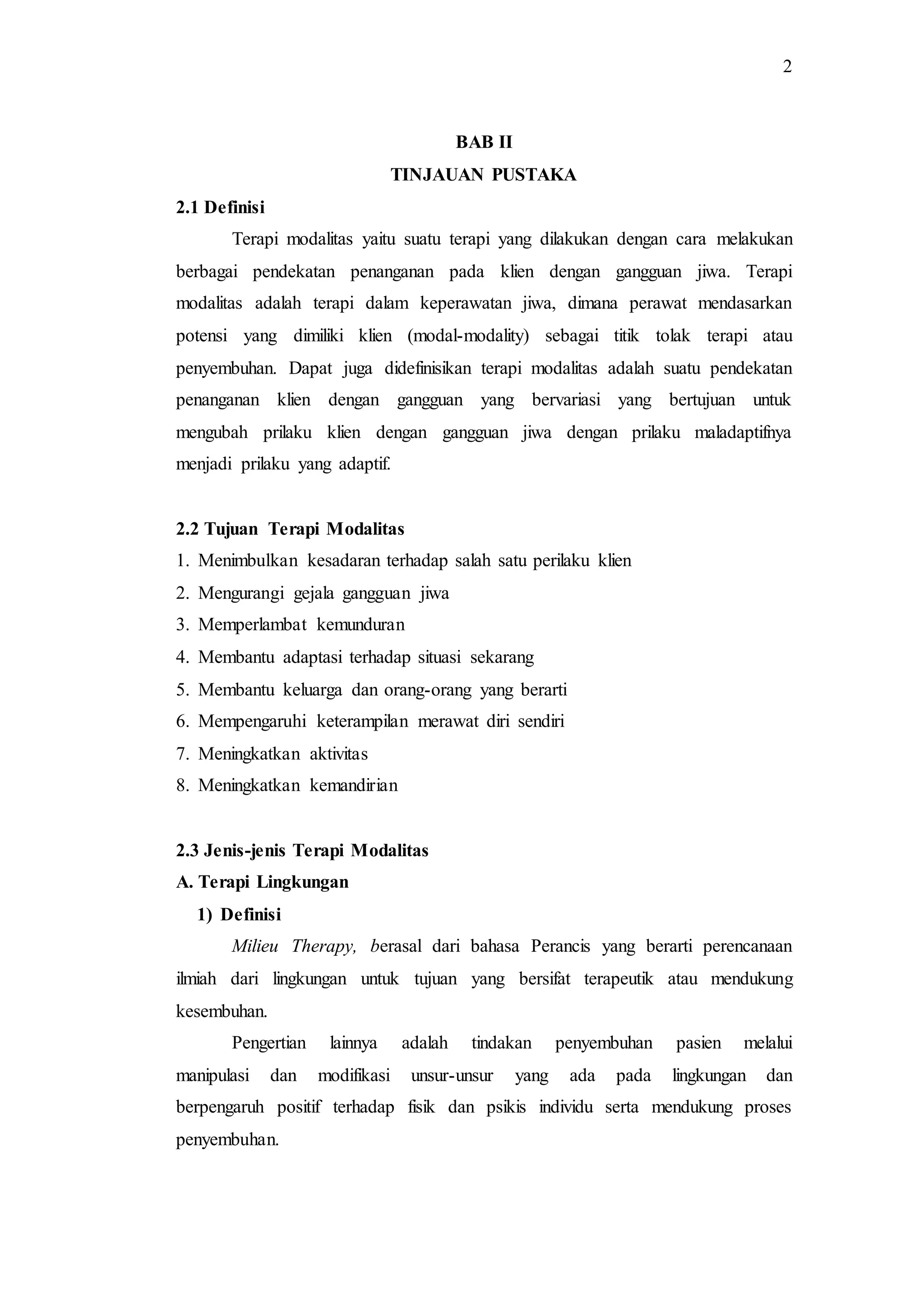 terapi modalitas | DOCX