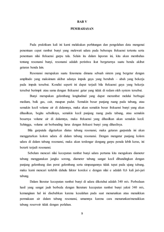 Laporan Fisdas Resonansi | DOCX