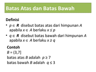 Bab 1. Sistem Bilangan Real | PPS
