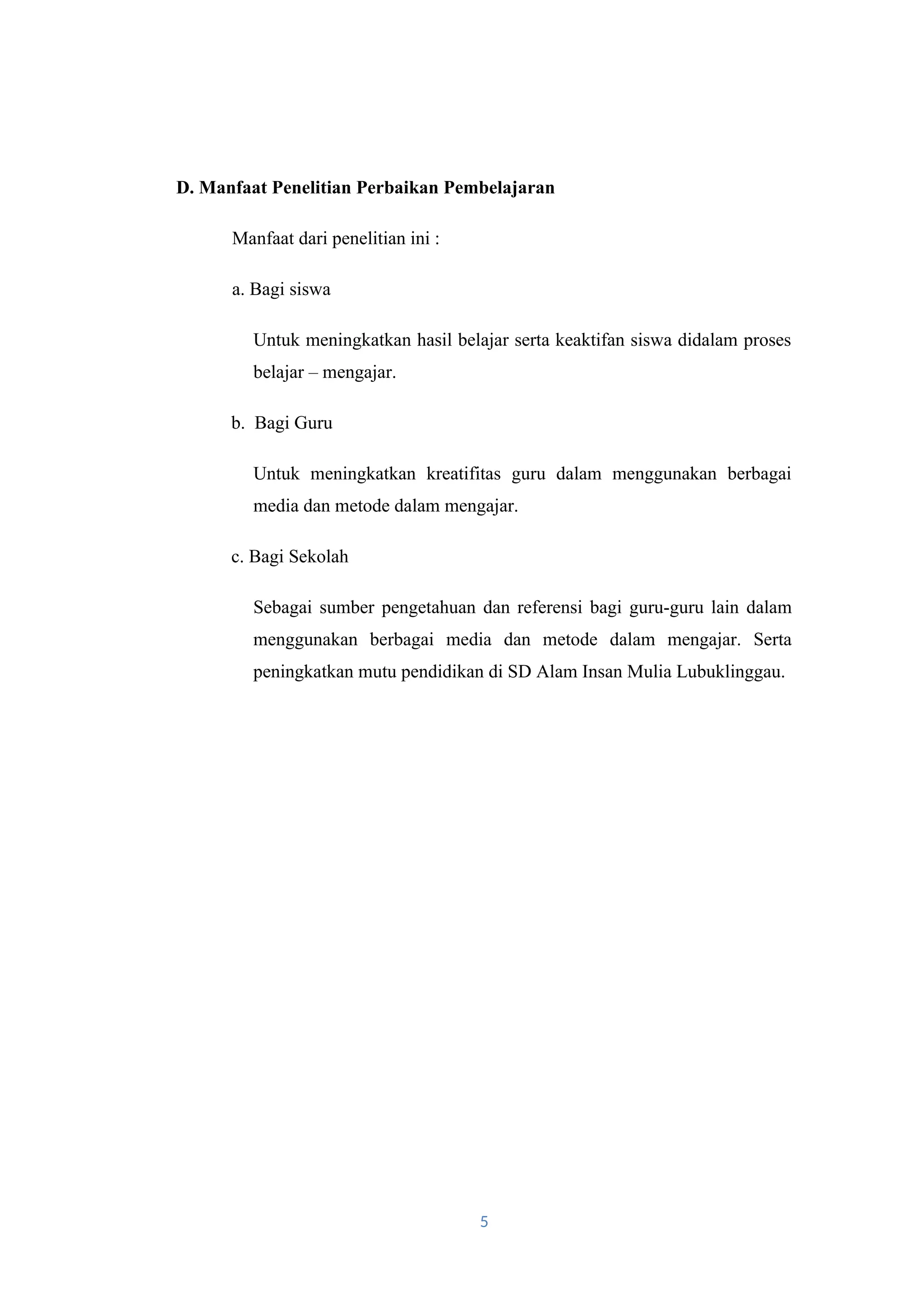 Contoh DOC membuat PKP di perkuliahan PGSD | PDF