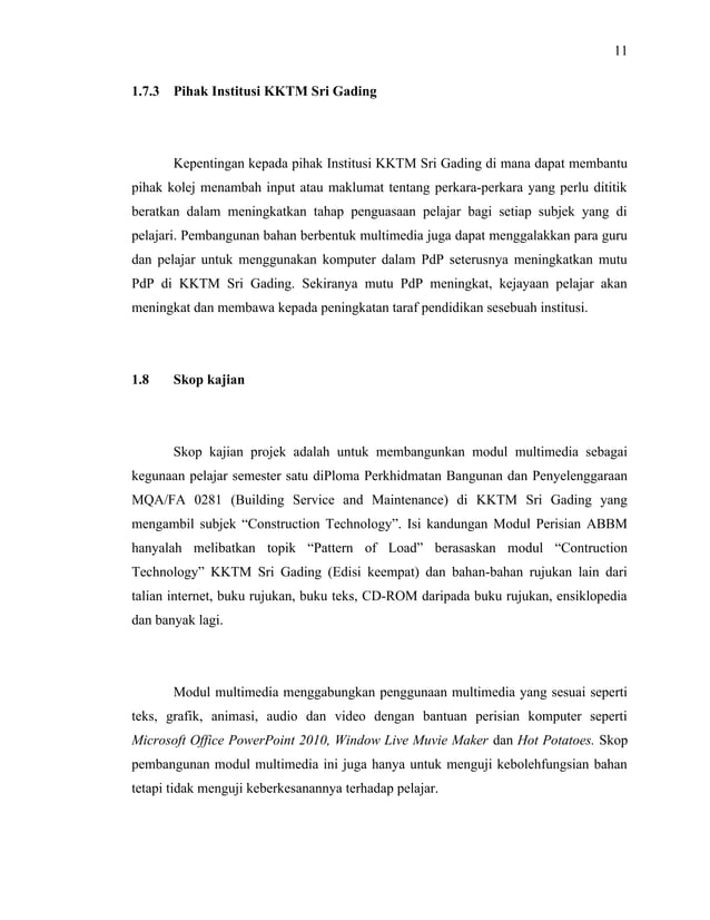 CONTOH PENULISAN PTA BAB 1 SLIDE POWERPOINT INTERAKTIF | DOCX