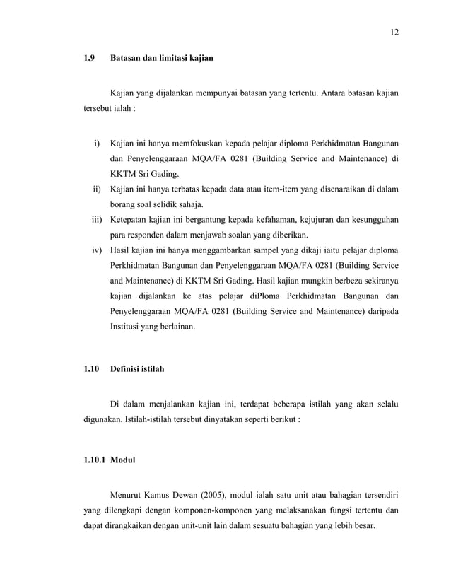 CONTOH PENULISAN PTA BAB 1 SLIDE POWERPOINT INTERAKTIF | DOCX