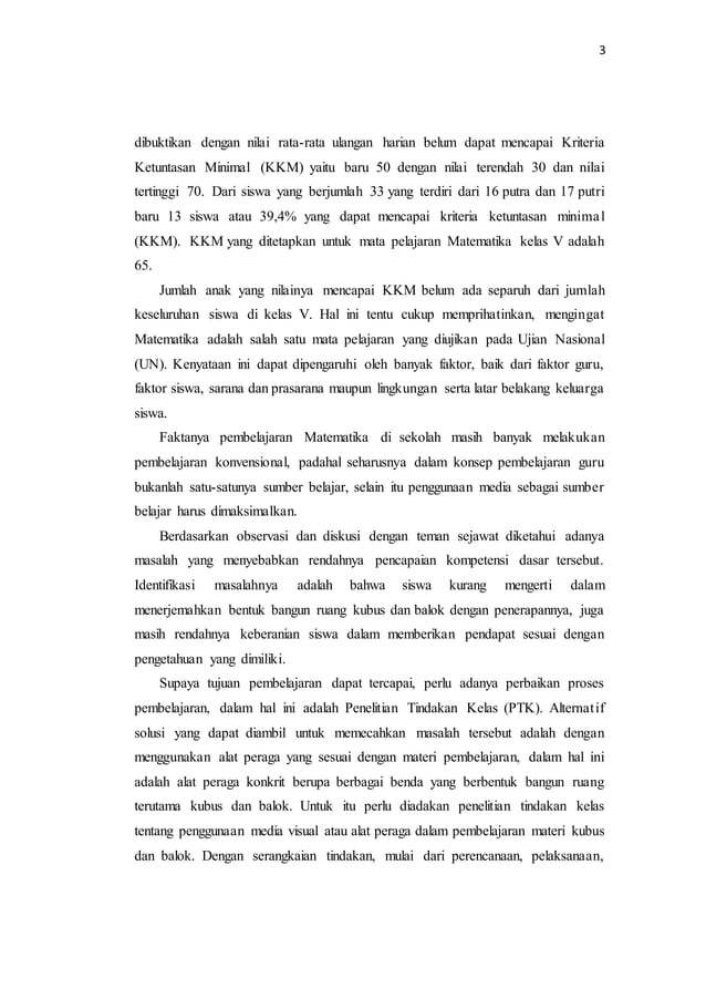 Contoh PTK Bab I - V | DOCX