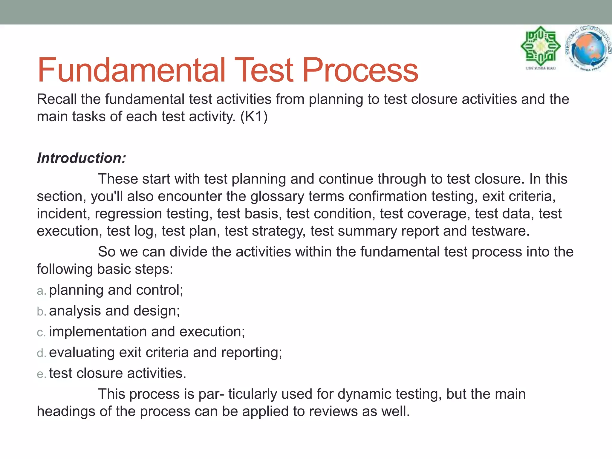 Chapter 1 Fundamental of Testing | PPTX | Technology & Computing