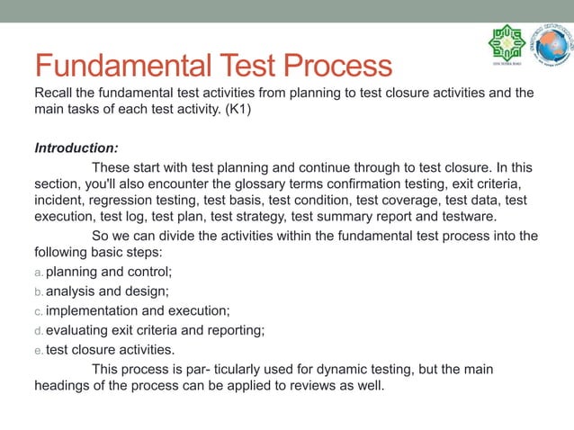 Chapter 1 Fundamental of Testing | PPTX | Technology & Computing