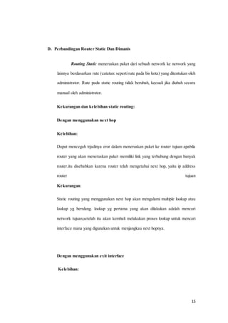 Contoh Makalah Routing Dinamis | DOCX