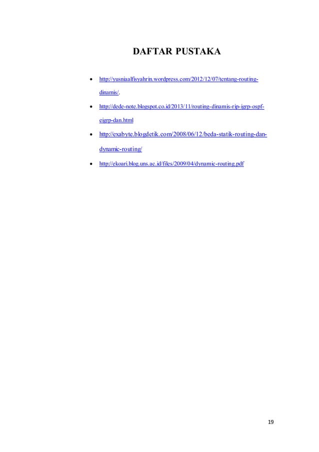 Contoh Makalah Routing Dinamis | DOCX