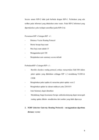Contoh Makalah Routing Dinamis | DOCX