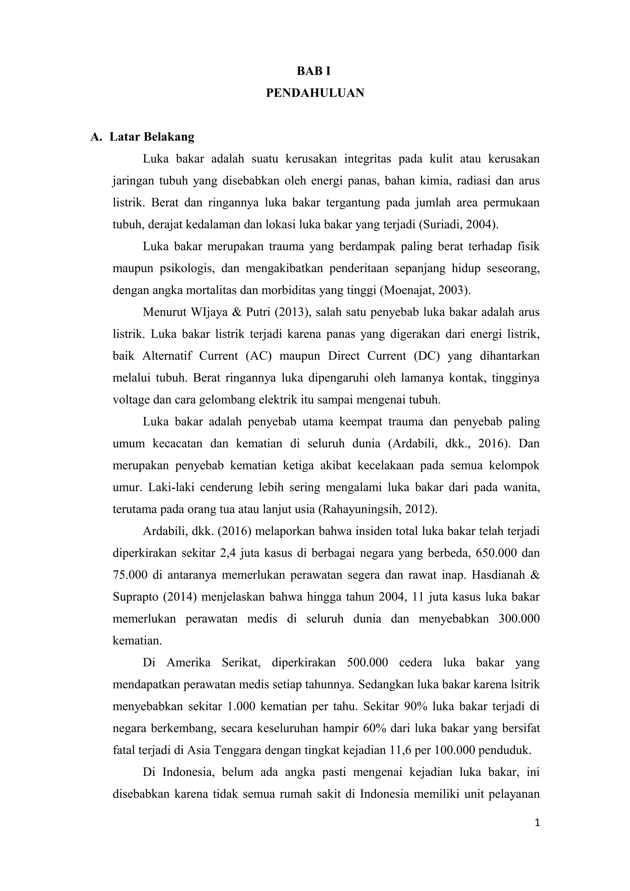 Makalah Luka Bakar (combustio) | DOC