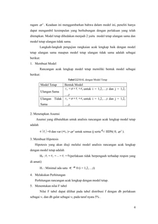 RANCANGAN ACAK LENGKAP | PDF