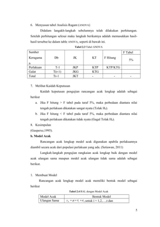 RANCANGAN ACAK LENGKAP | PDF