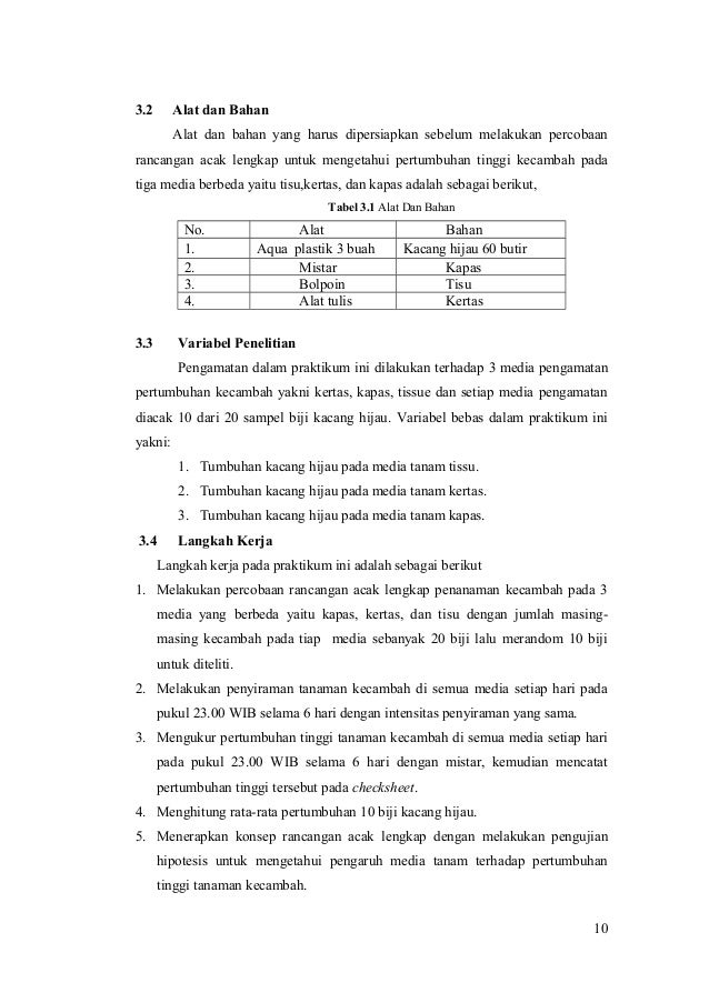RANCANGAN ACAK LENGKAP