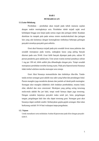 Bab 1 askep gout | PDF