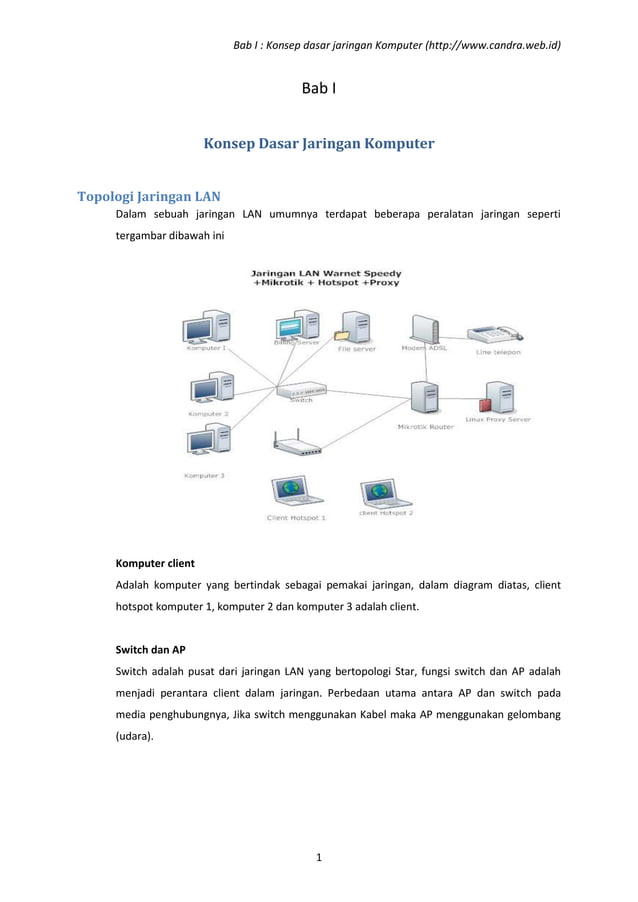 Bab i dasar dasar jaringan | PDF