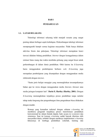 Bab i e-learning | PDF