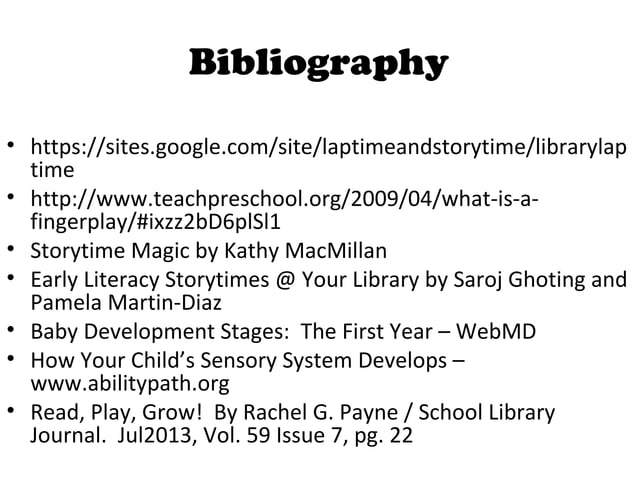 Programming for Babies at your Library | PPT