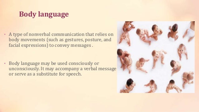 Babies’ body language . applied linguistics
